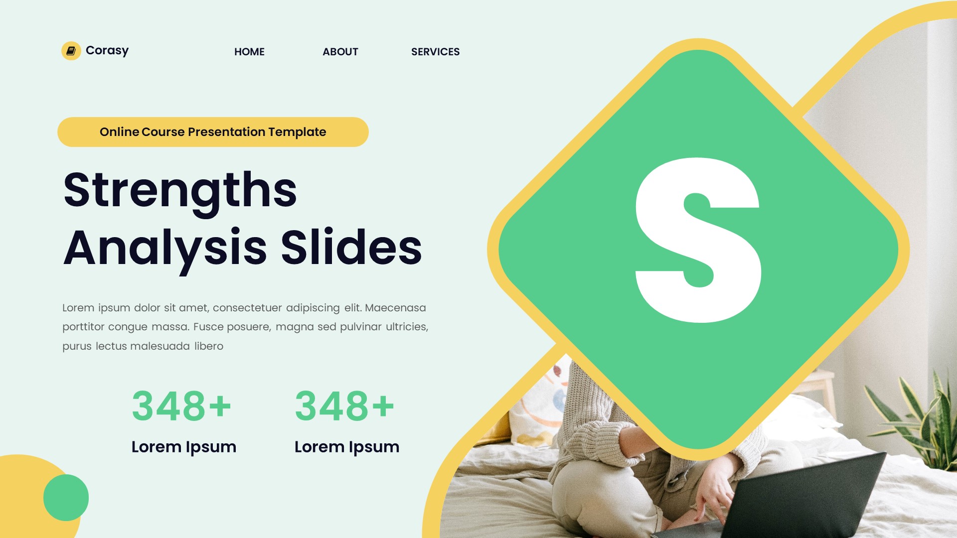 Corasy - Online Course Google Slides Template, Presentation Templates