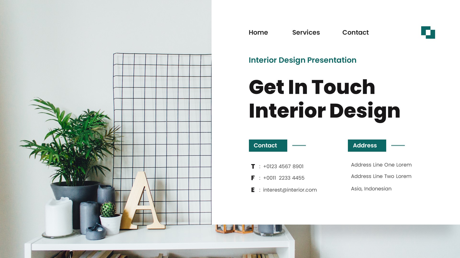 Interest - Interior Design Powerpoint Template, Presentation Templates