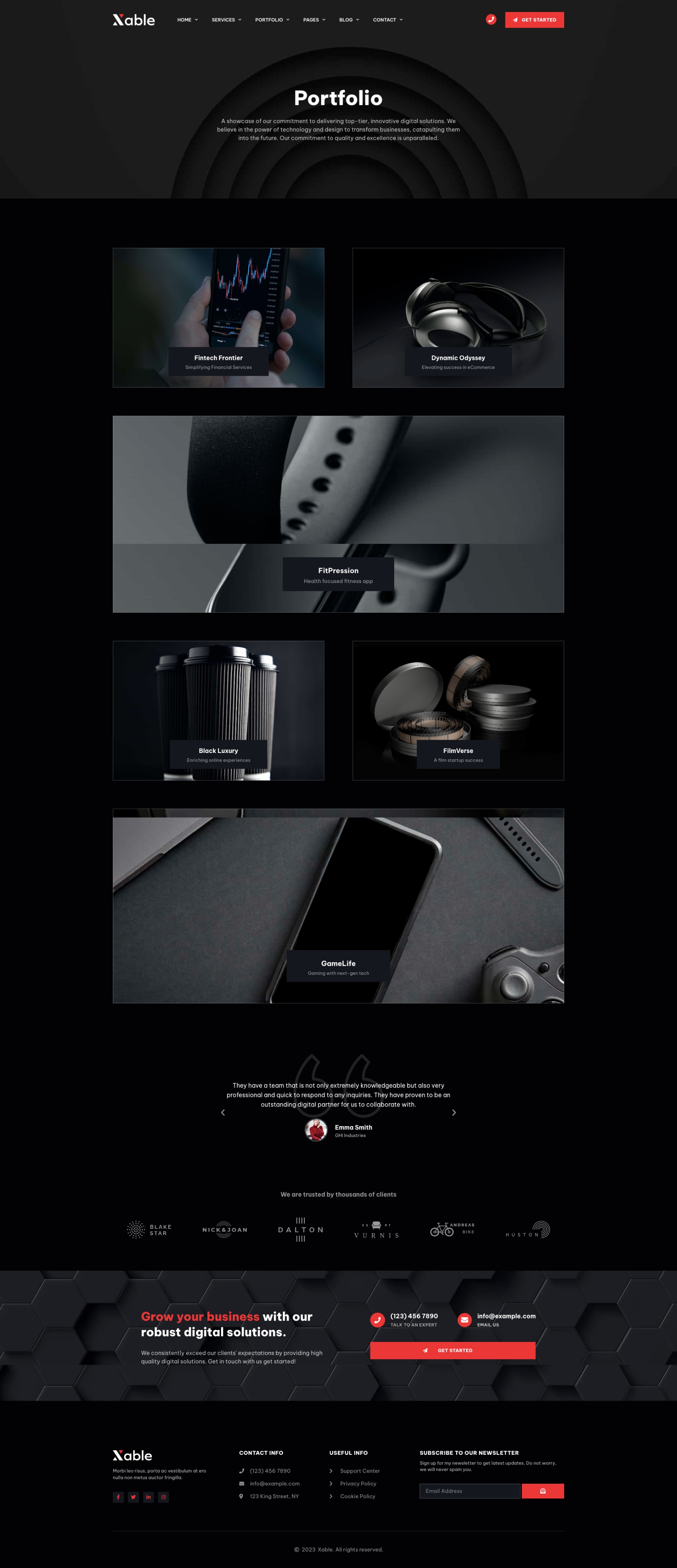 Xable - Dark Digital Agency Elementor Pro Template Kit by oxaart ...