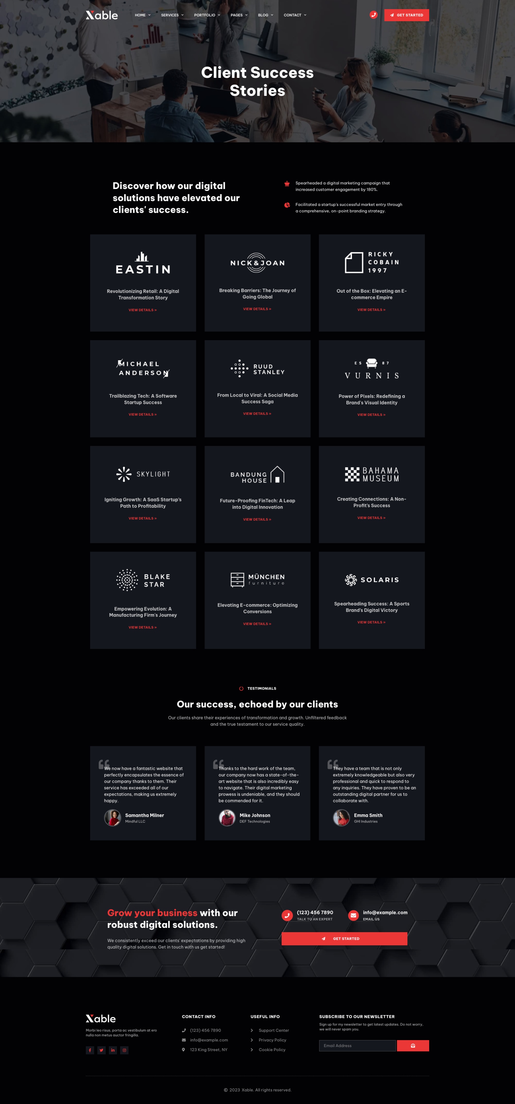 Xable - Dark Digital Agency Elementor Pro Template Kit by oxaart ...