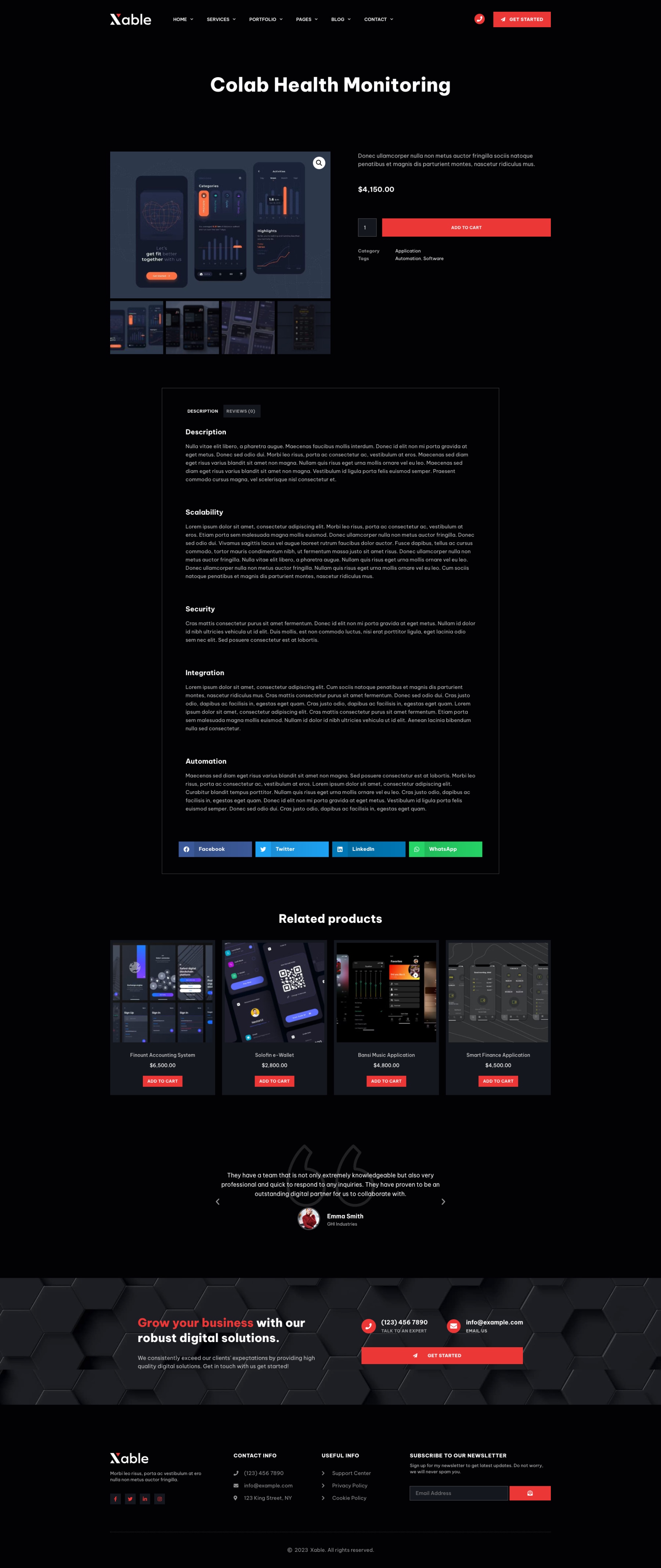 Xable - Dark Digital Agency Elementor Pro Template Kit by oxaart ...