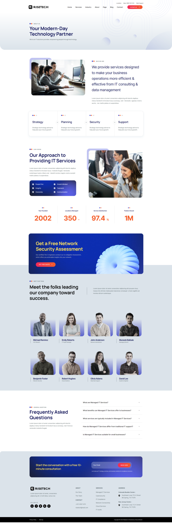 Risetech - Managed IT Services Elementor Template Kit by onecontributor