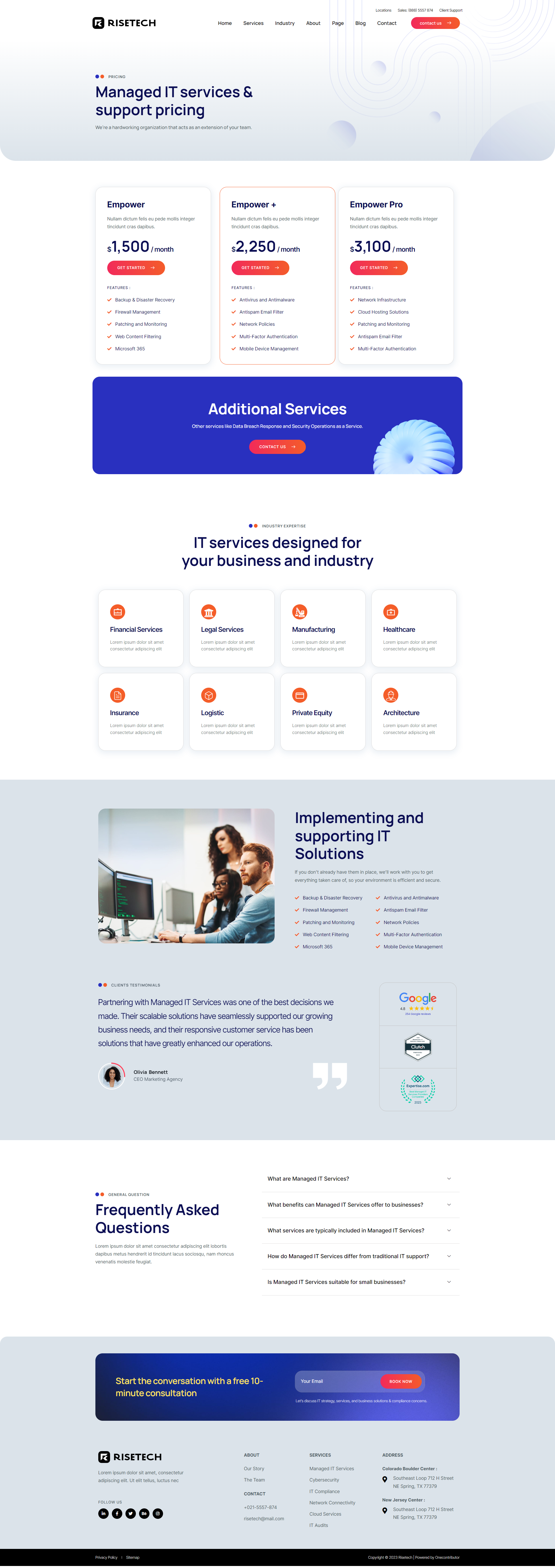 Risetech - Managed IT Services Elementor Template Kit by onecontributor