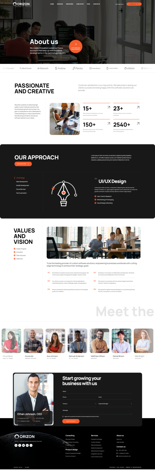 Orizon - Software Development & IT Solutions Elementor Template Kit by onecontributor