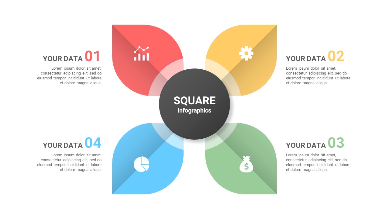 Square Infographics PowerPoint Template, Presentation Templates ...