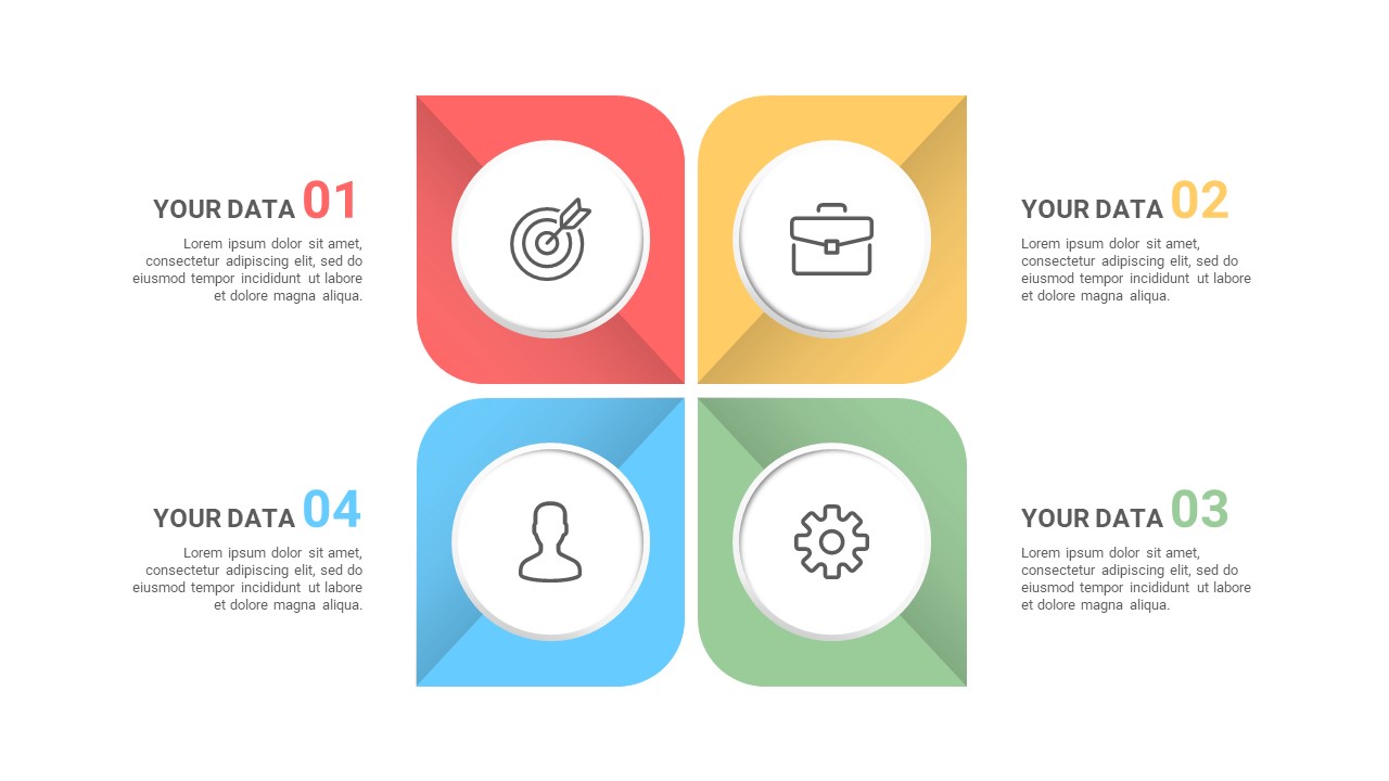 Square Infographics PowerPoint Template, Presentation Templates ...