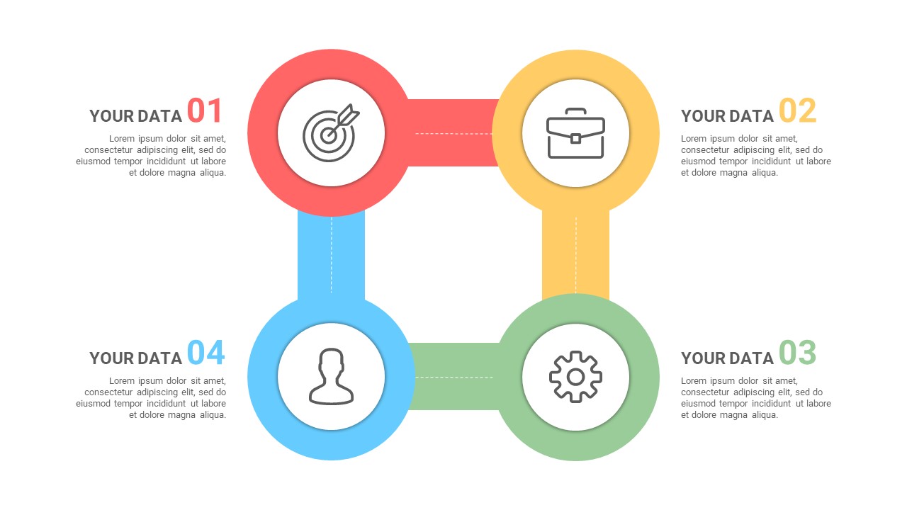Square Infographics PowerPoint Template, Presentation Templates ...