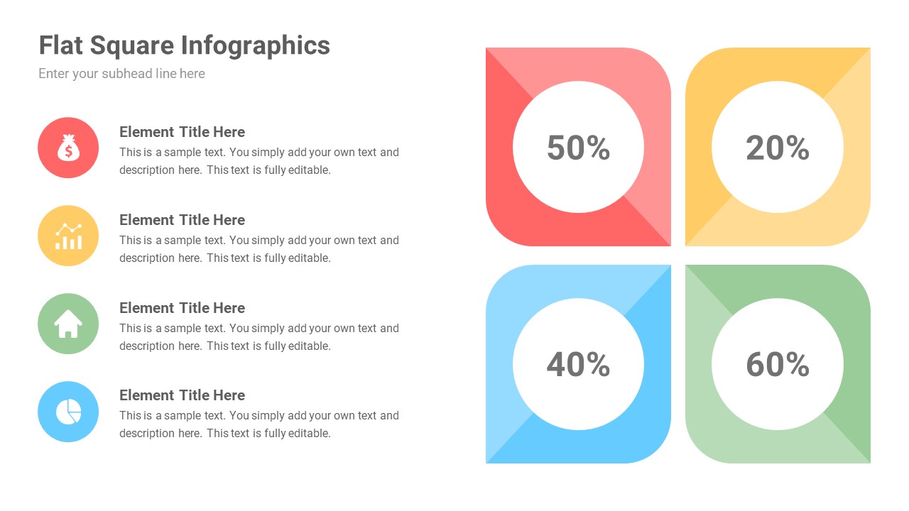 Square Infographics PowerPoint Template, Presentation Templates ...
