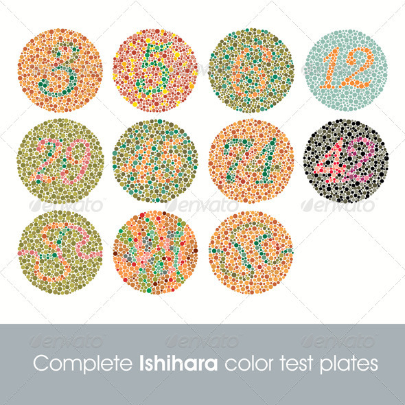 Complete ishihara color test by kaludov | GraphicRiver