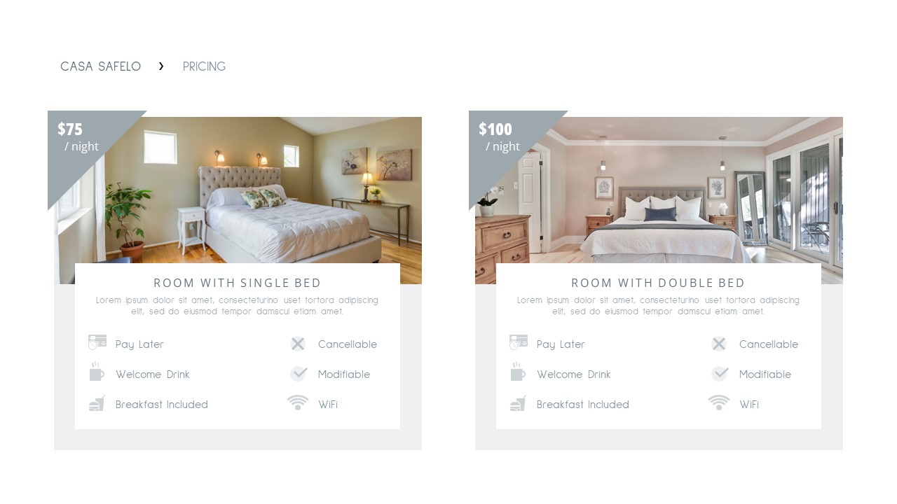 SAFELO – Hotel Profile PowerPoint Template, Presentation Templates