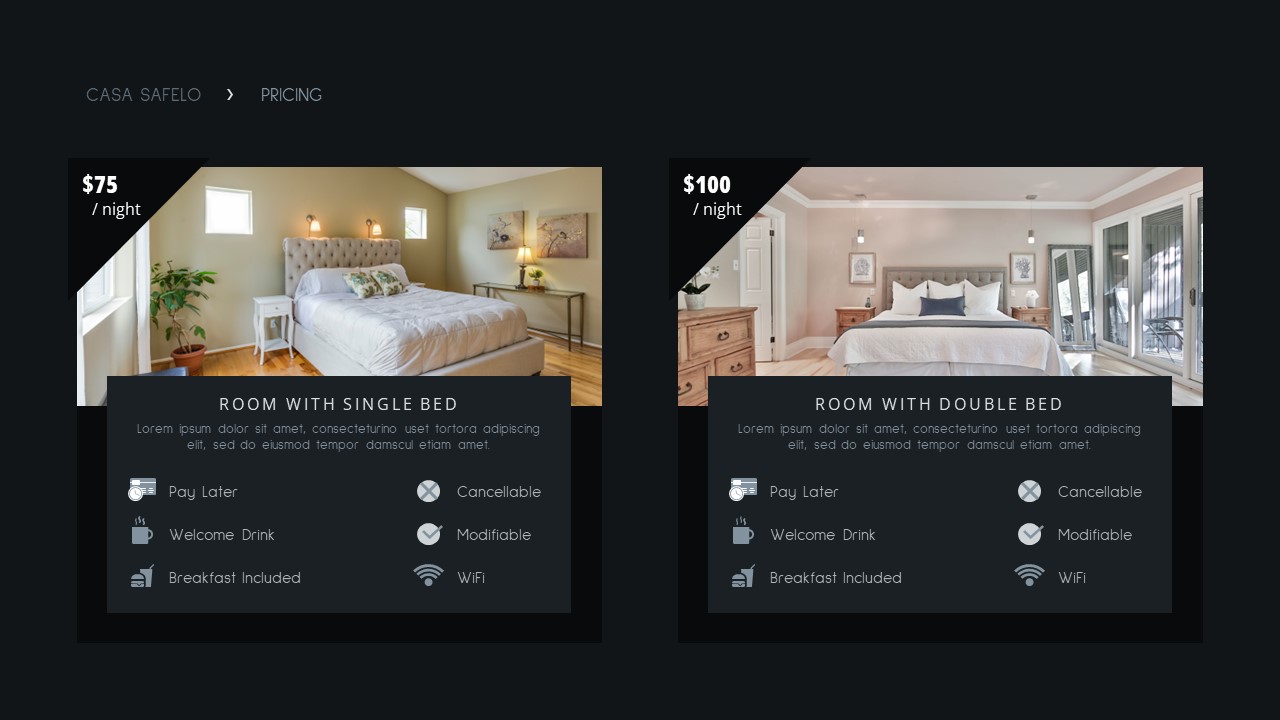 SAFELO – Hotel Profile PowerPoint Template, Presentation Templates