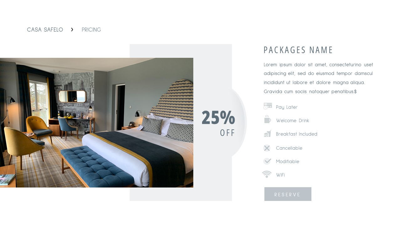 SAFELO – Hotel Profile PowerPoint Template, Presentation Templates