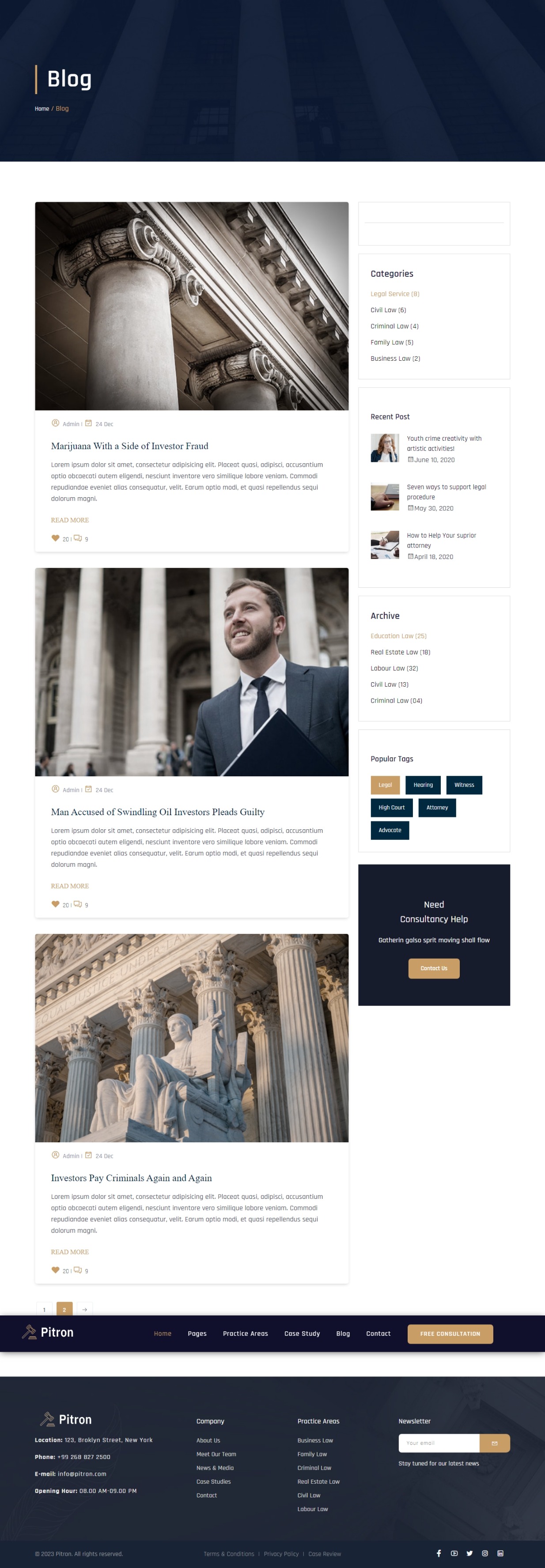 Pitron - Lawyers & Law Firm Vue Js Template by DevGalaxy | ThemeForest