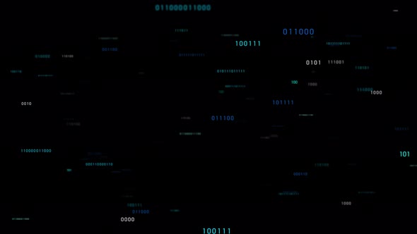 Binary numbers digits scrolling Background Animation 4K, Motion Graphics
