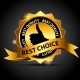 Vector Best Choice Label with Red Ribbon., Vectors | GraphicRiver