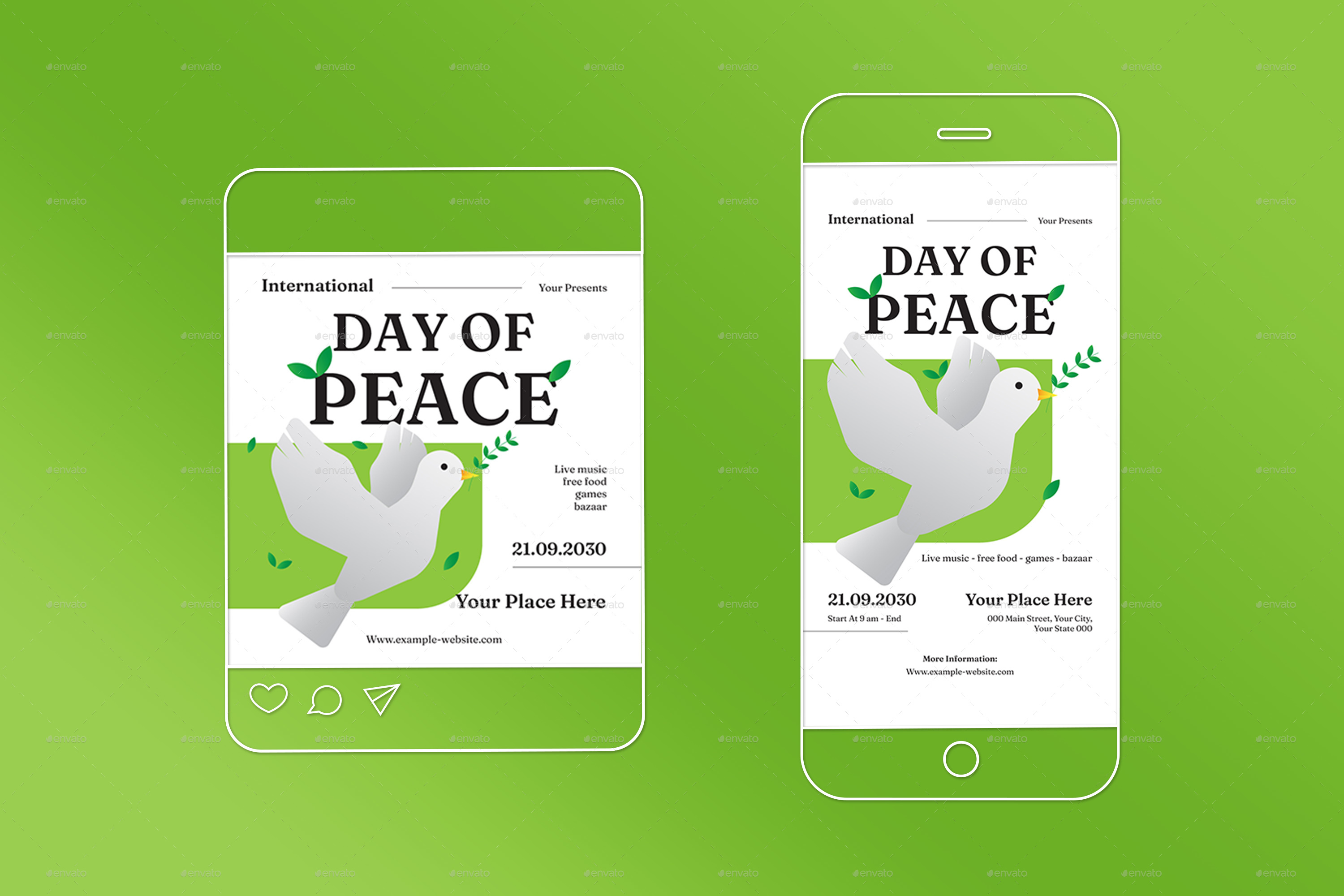 Day of Peace Flyer Set, Print Templates | GraphicRiver