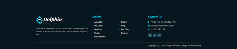 Dolphin - Yacht Club & Boat Rental Elementor Pro Template Kit by Rometheme