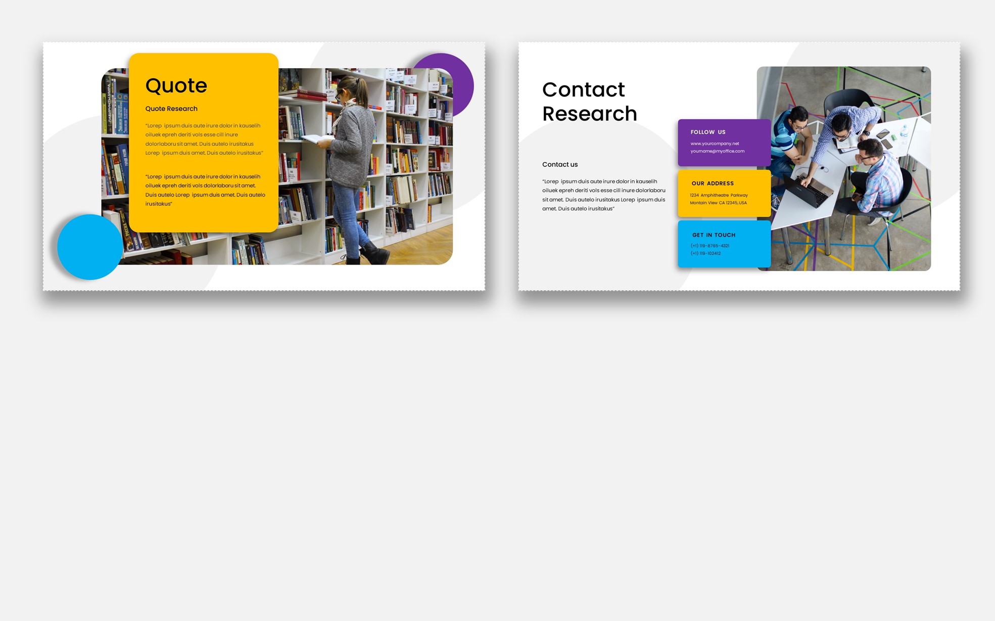 Research - Education Google Slide Template, Presentation Templates