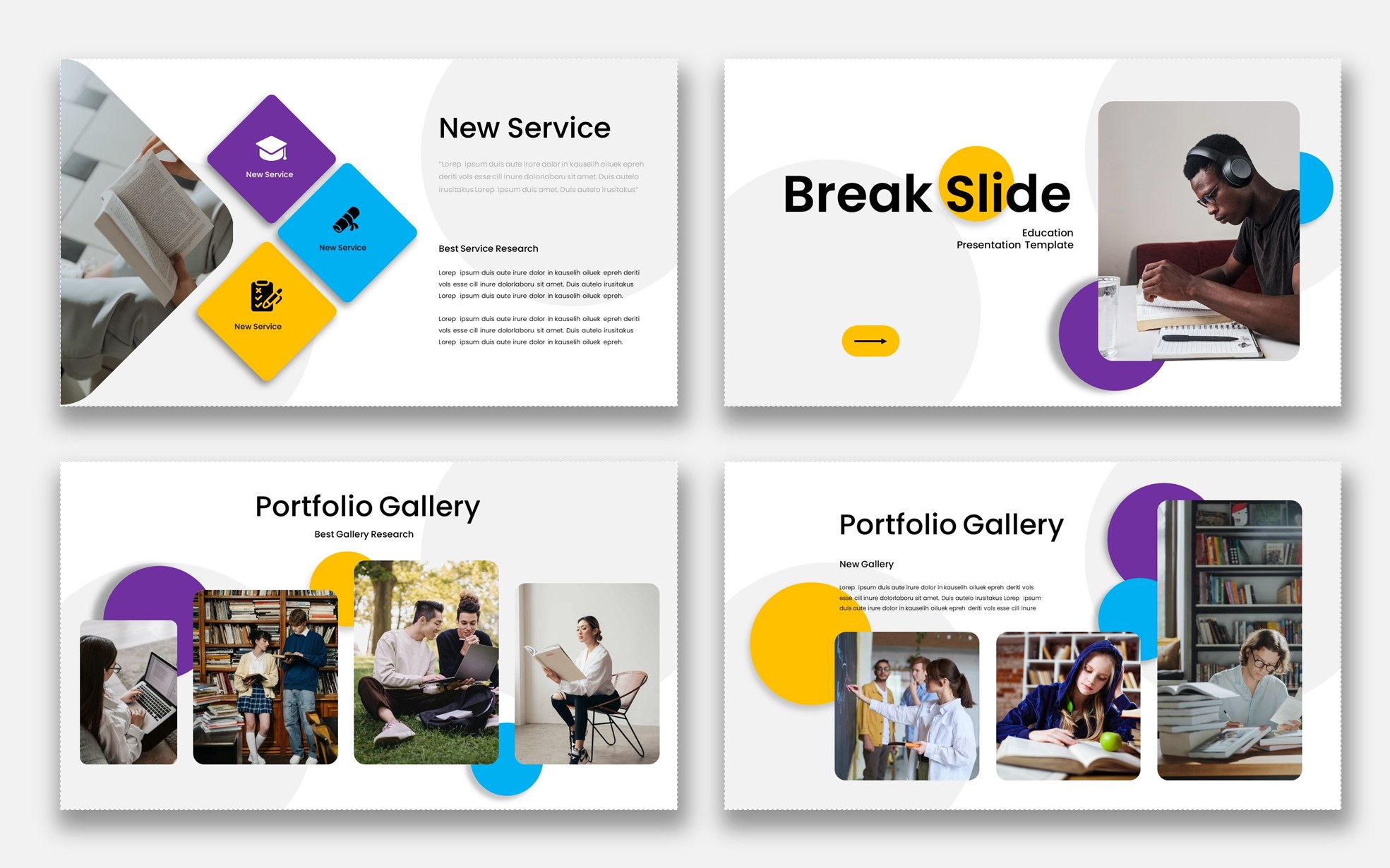 Research - Education Google Slide Template, Presentation Templates