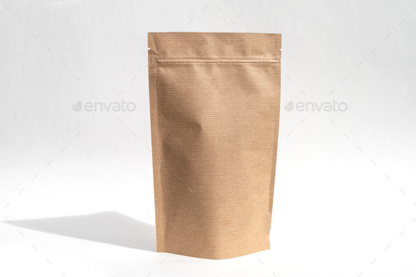 Layout of a clean paper bag on a white background Eco-friendly ...