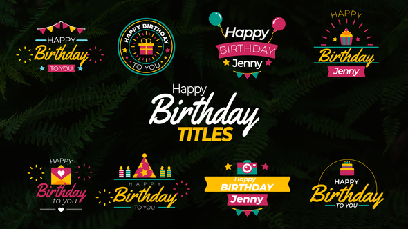 Birthday Titles | Badges&Labels, After Effects Project Files | VideoHive