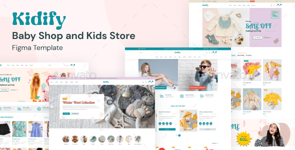Baby Shop and Kids Store Figma Template, Web Elements | GraphicRiver