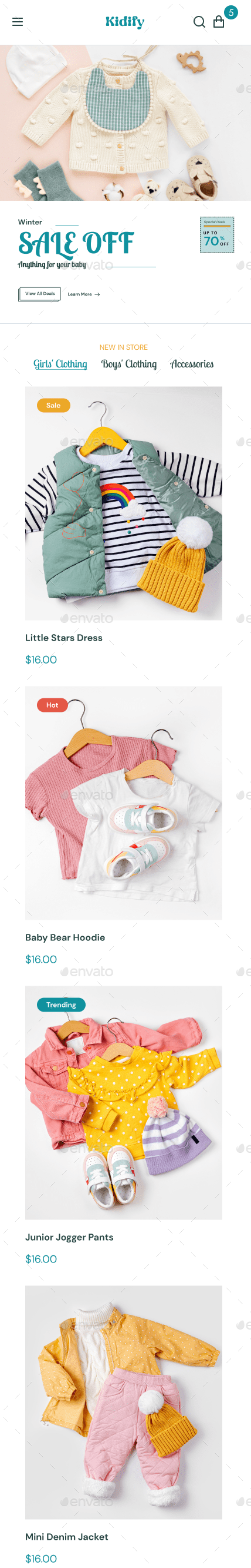 Baby Shop and Kids Store Figma Template, Web Elements | GraphicRiver