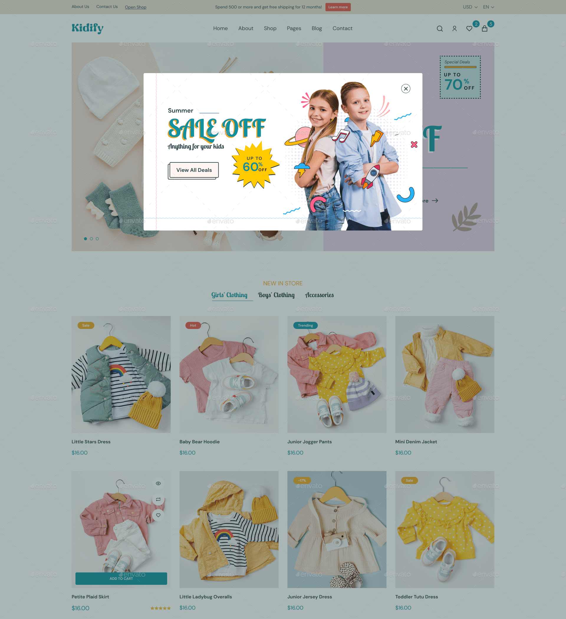 Baby Shop and Kids Store Figma Template, Web Elements | GraphicRiver