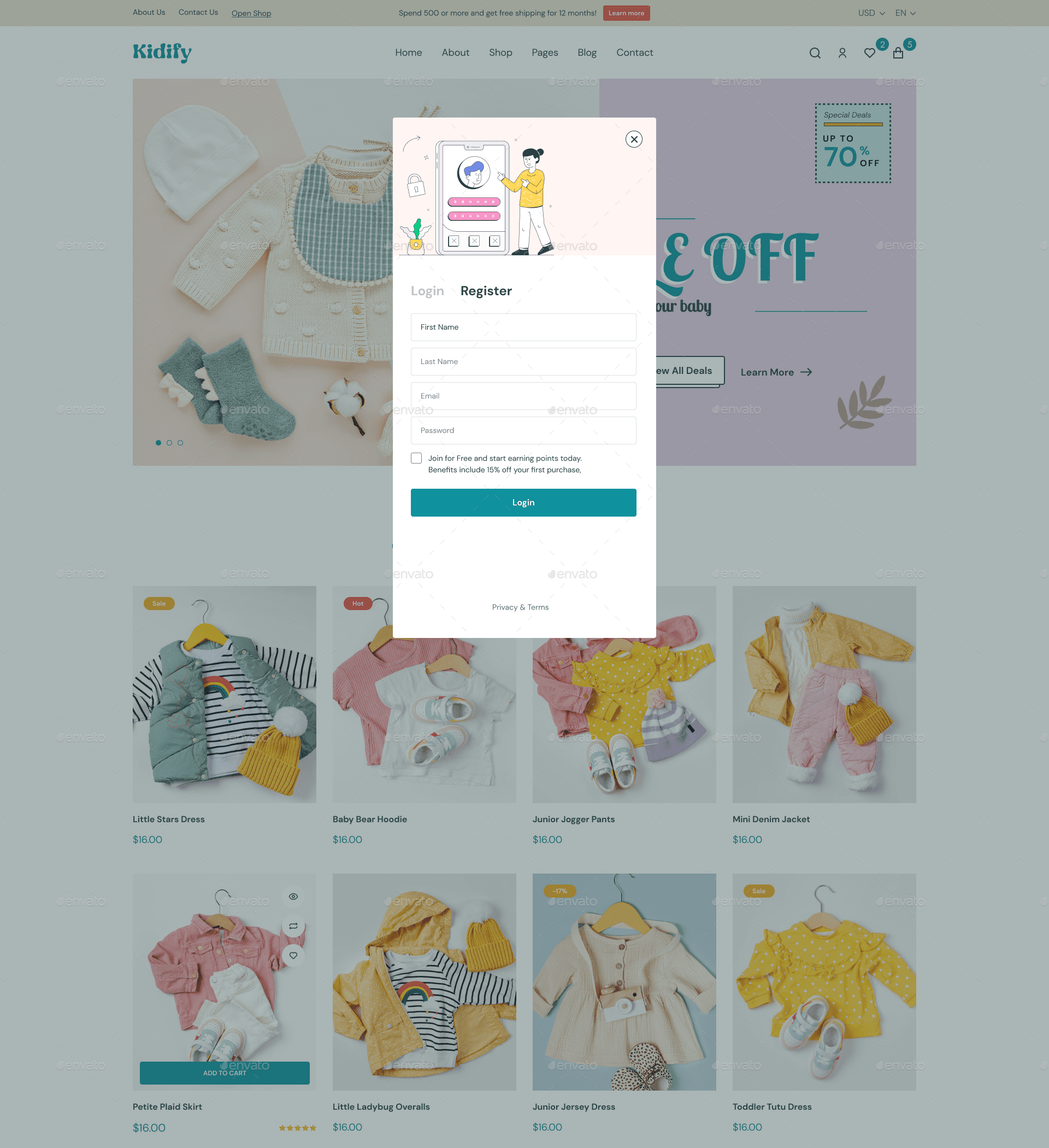 Baby Shop and Kids Store Figma Template, Web Elements | GraphicRiver