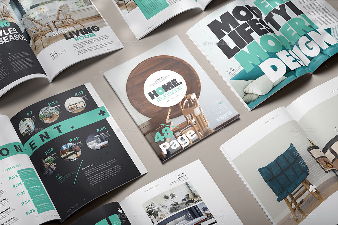 Home Magazine, Print Templates | GraphicRiver