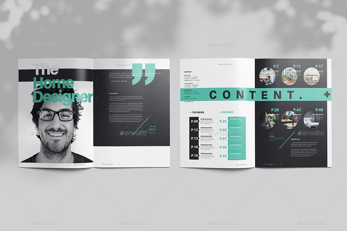 Home Magazine, Print Templates | GraphicRiver
