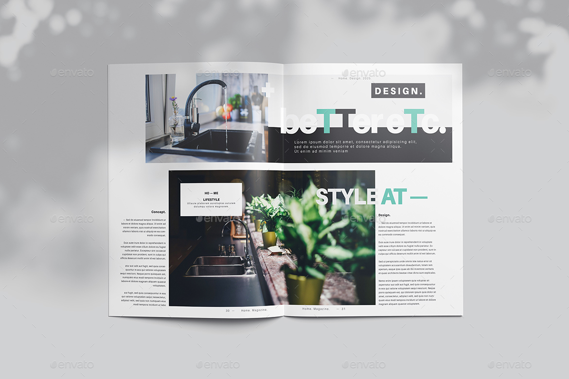 Home Magazine, Print Templates | GraphicRiver