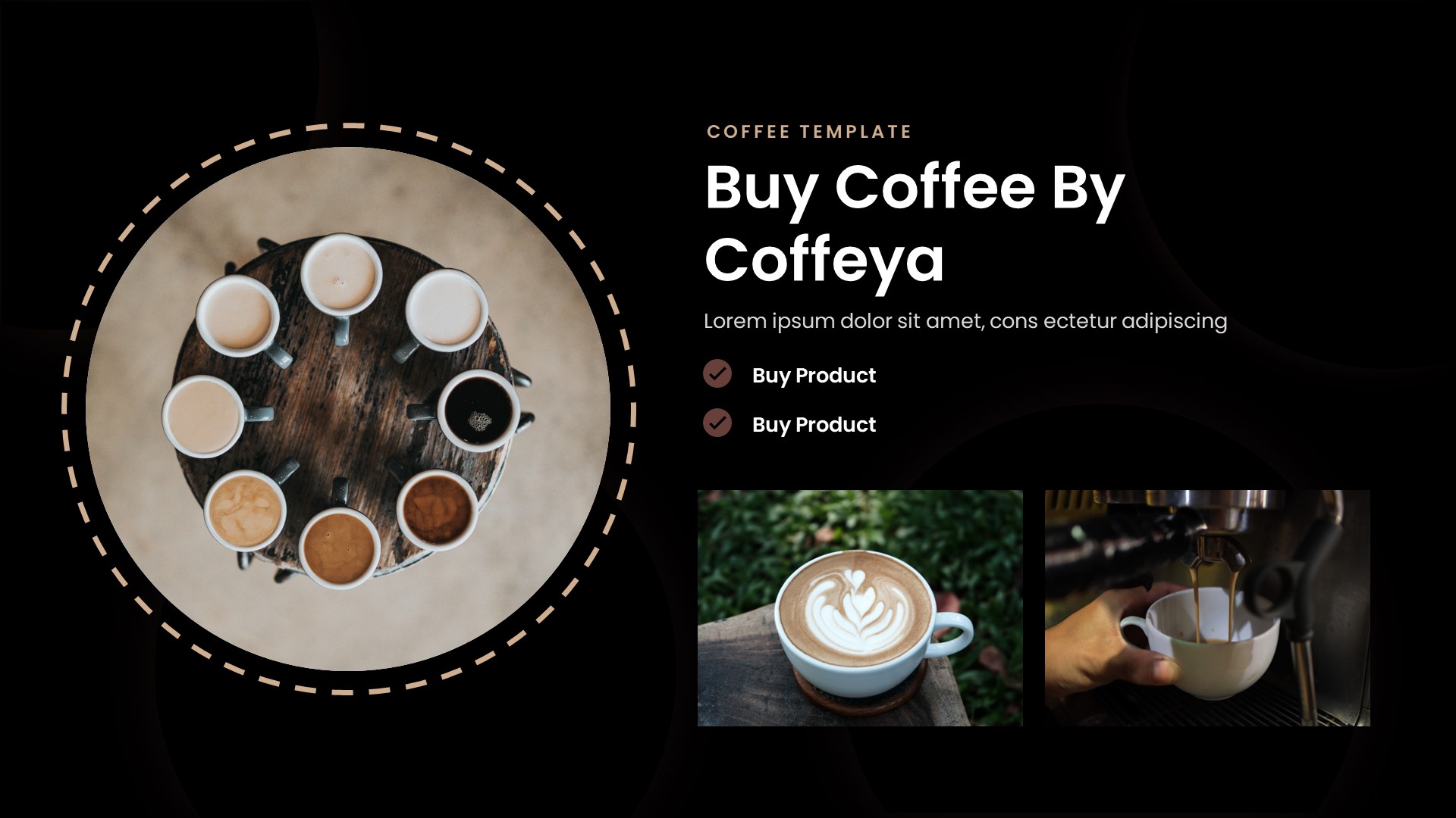 Coffeya - Coffee Shop & Cafe Powerpoint Template, Presentation Templates