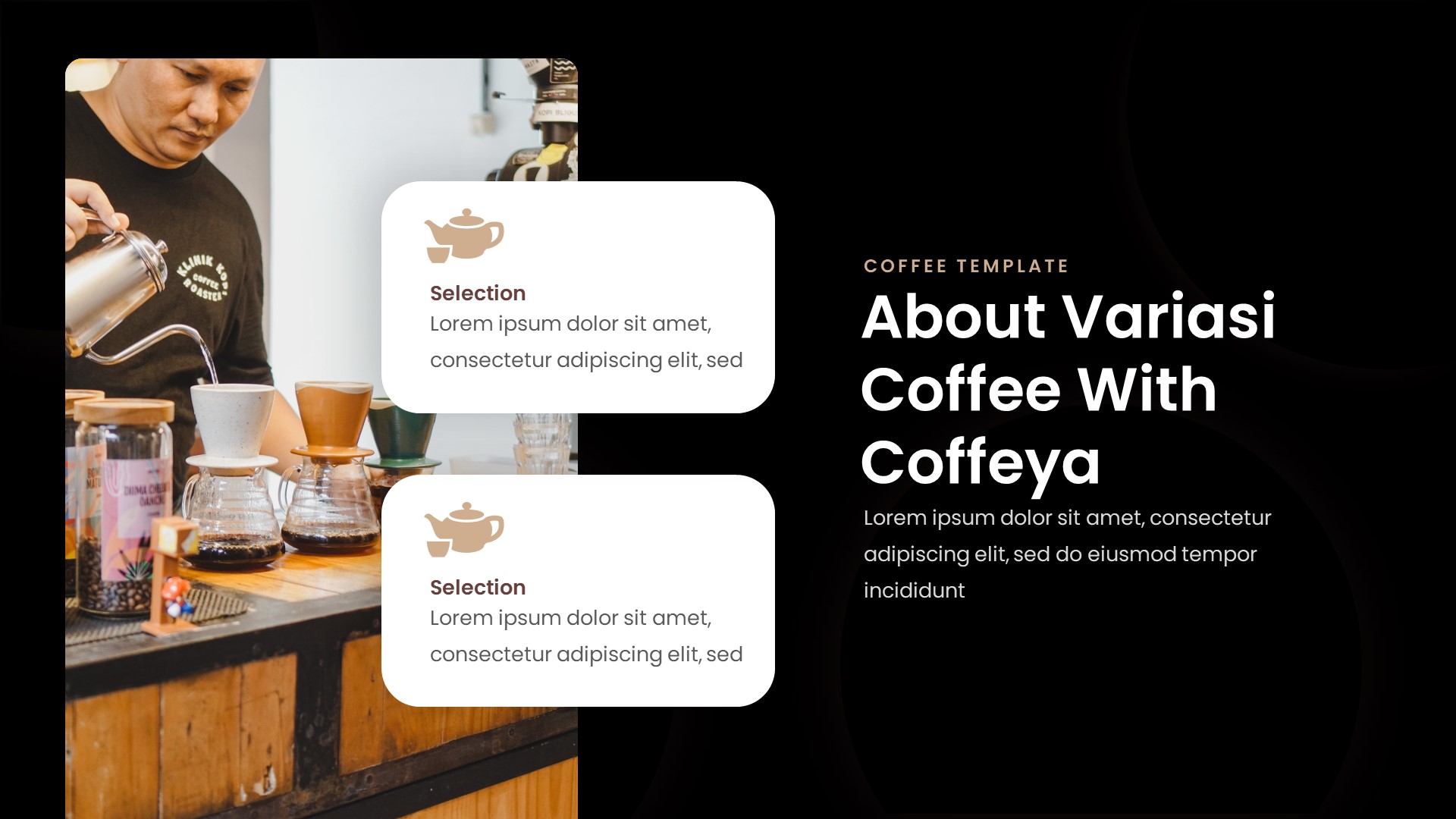 Coffeya - Coffee Shop & Cafe Powerpoint Template, Presentation Templates