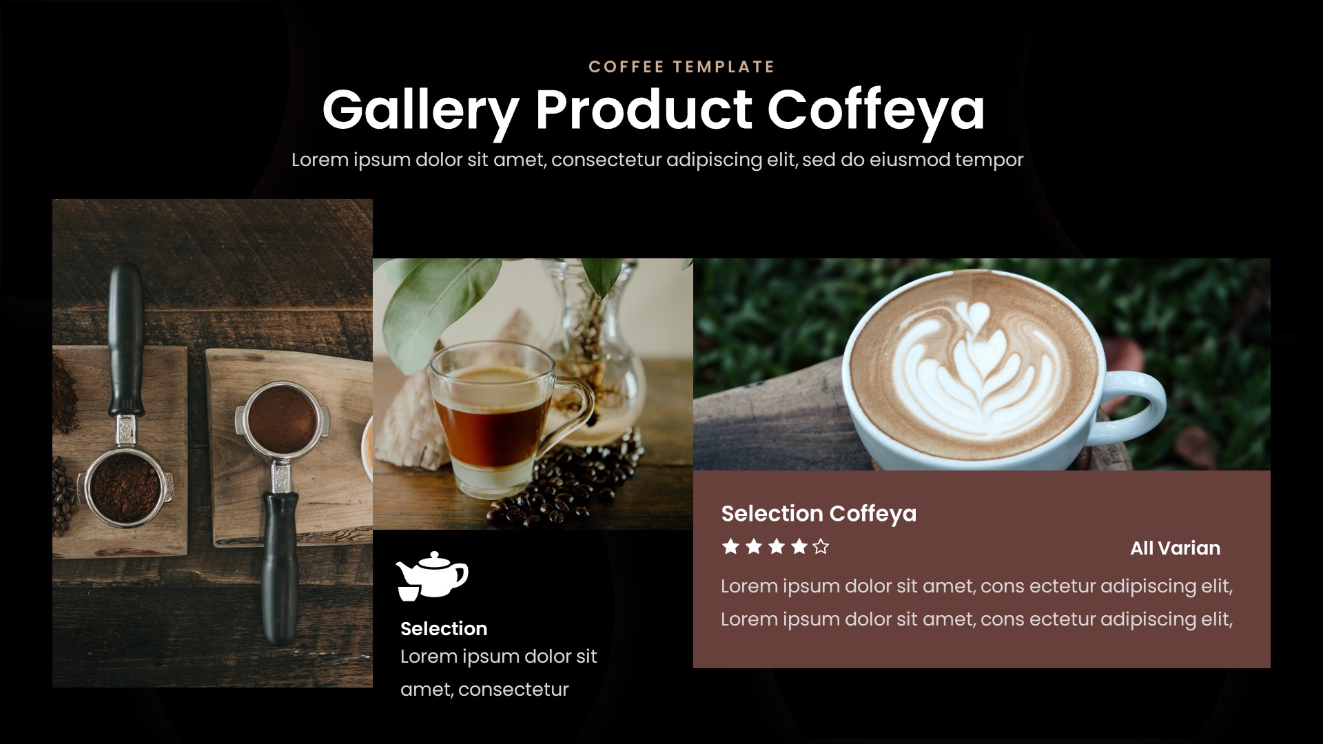 Coffeya - Coffee Shop & Cafe Keynote Template, Presentation Templates