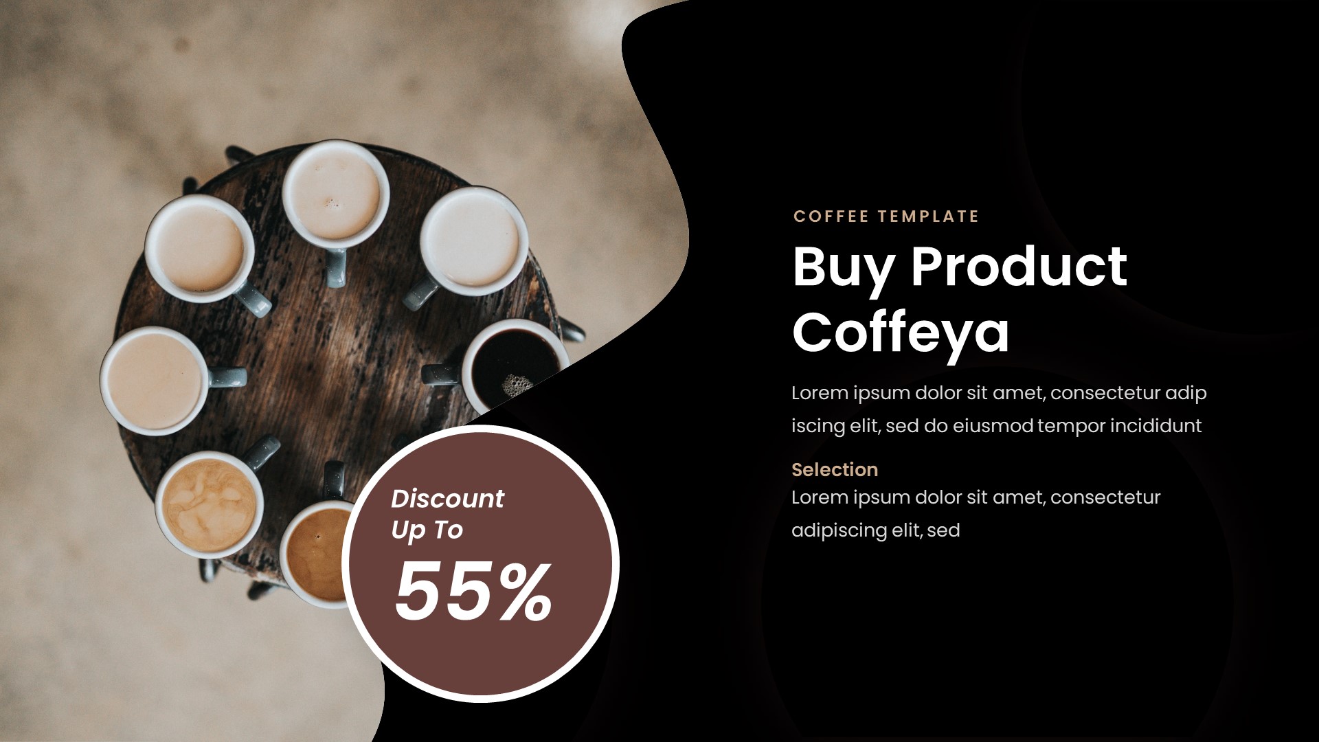 Coffeya - Coffee Shop & Cafe Google Slides Template, Presentation Templates