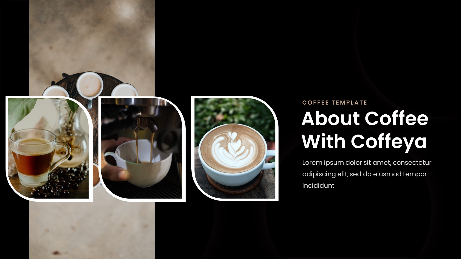 Coffeya - Coffee Shop & Cafe Google Slides Template, Presentation Templates