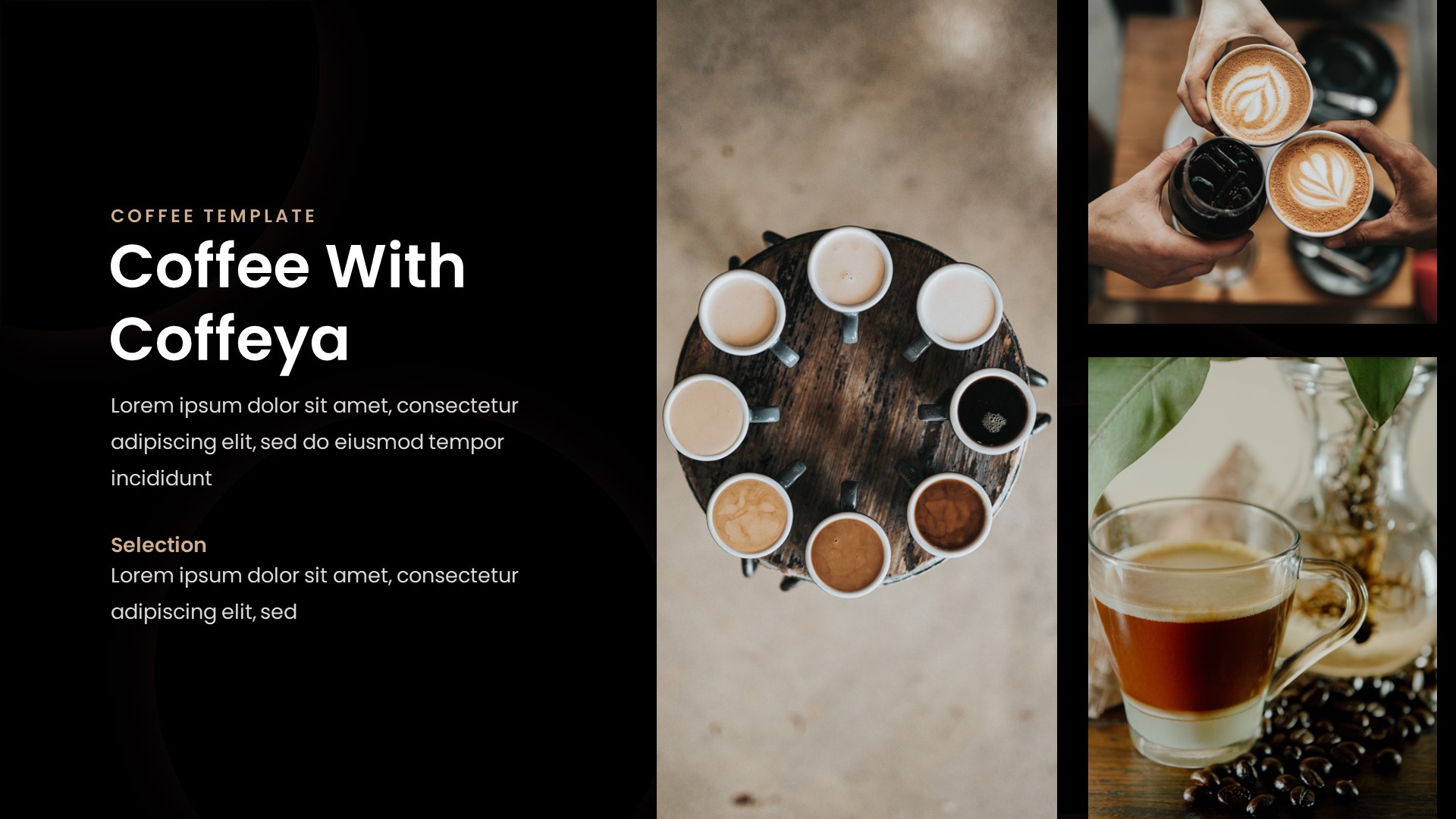 Coffeya - Coffee Shop & Cafe Google Slides Template, Presentation Templates