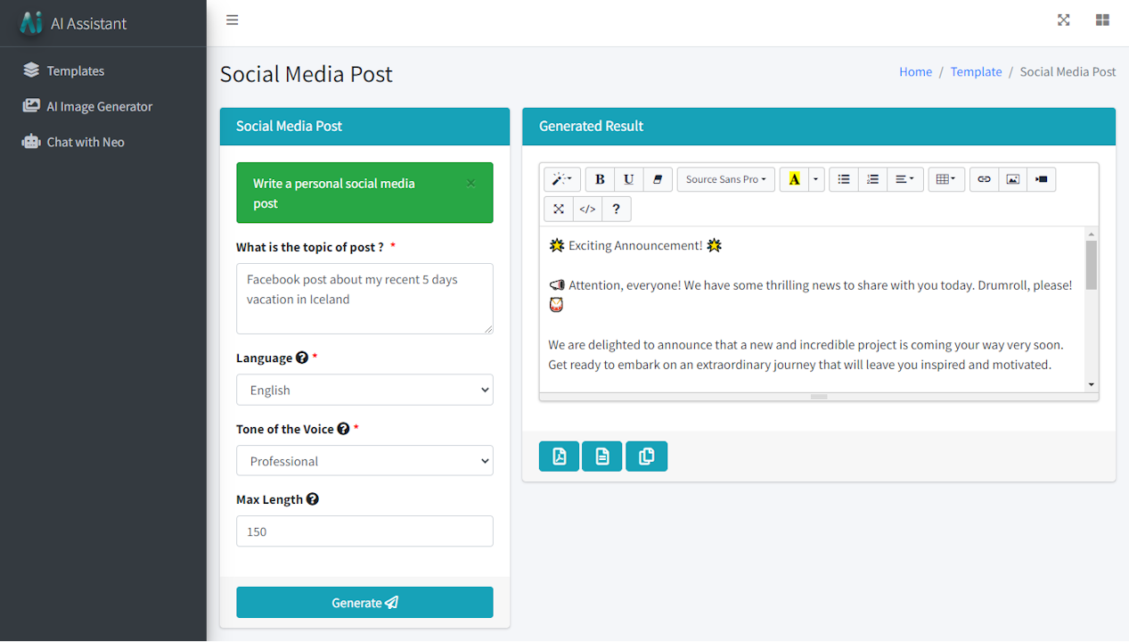 AI Assistant using Chat GPT 3.5 Turbo with HTML 5 and Javascript by intelliwins
