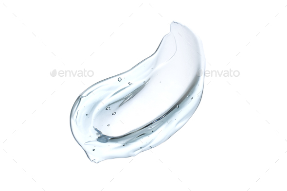 Cosmetic cream transparent liquid gel serum texture with micro bubble ...