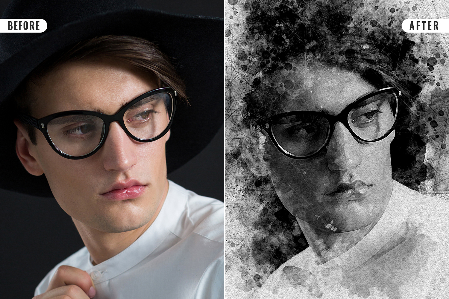 Ink Splatter Photo Effect, Add-ons | GraphicRiver