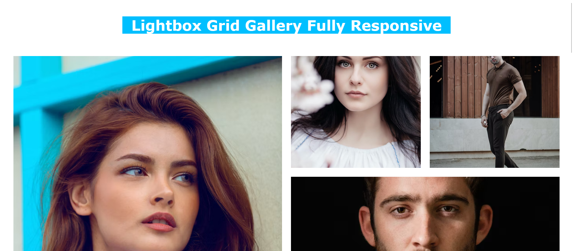 3 Different Types of Gallery, Portfolio, Showcase, Grid Design (Diamond ...