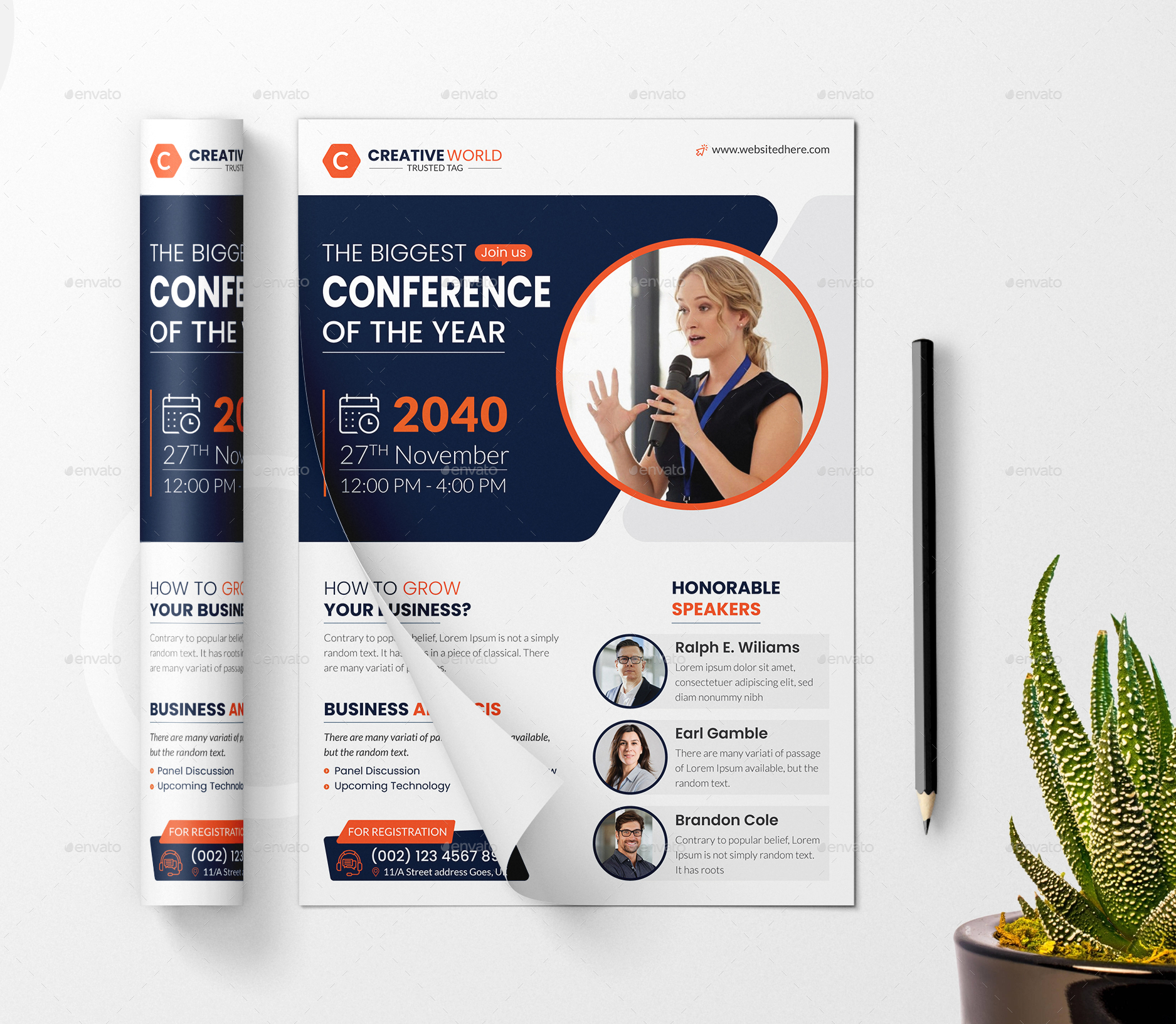 Conference Flyer Design, Print Templates | GraphicRiver