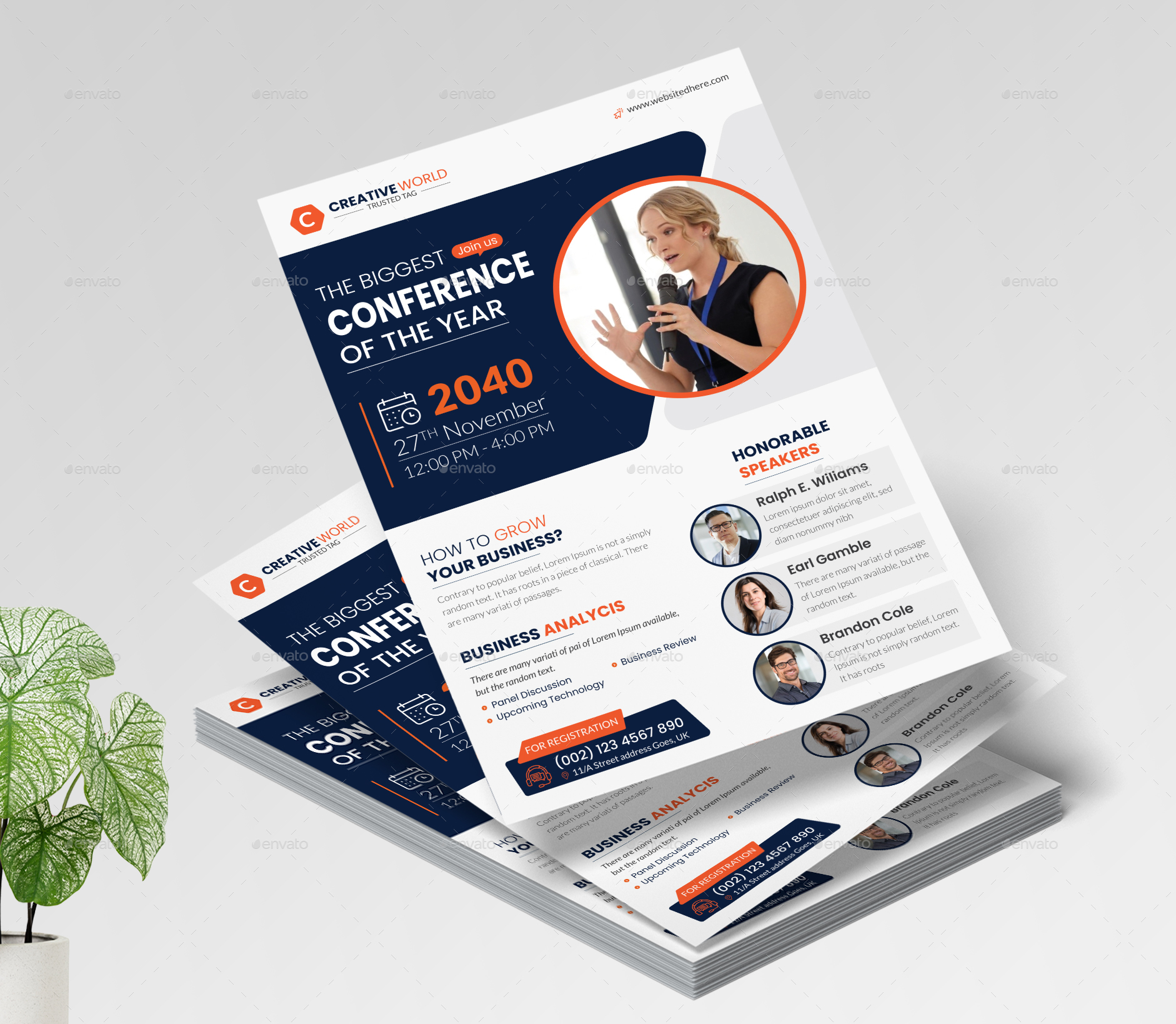 Conference Flyer Design, Print Templates | GraphicRiver