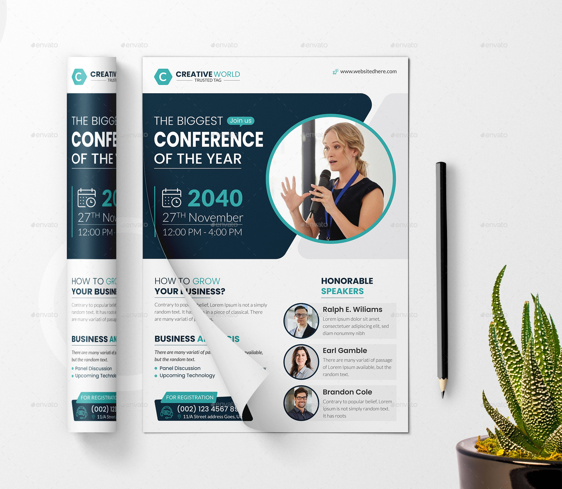 Conference Flyer Design, Print Templates | GraphicRiver