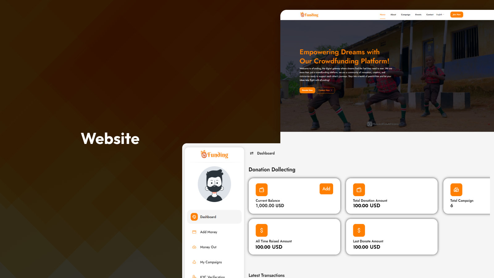 eFunding - Crowdfunding Platform Android and iOS App | Website | Admin Panel by AppDevsX