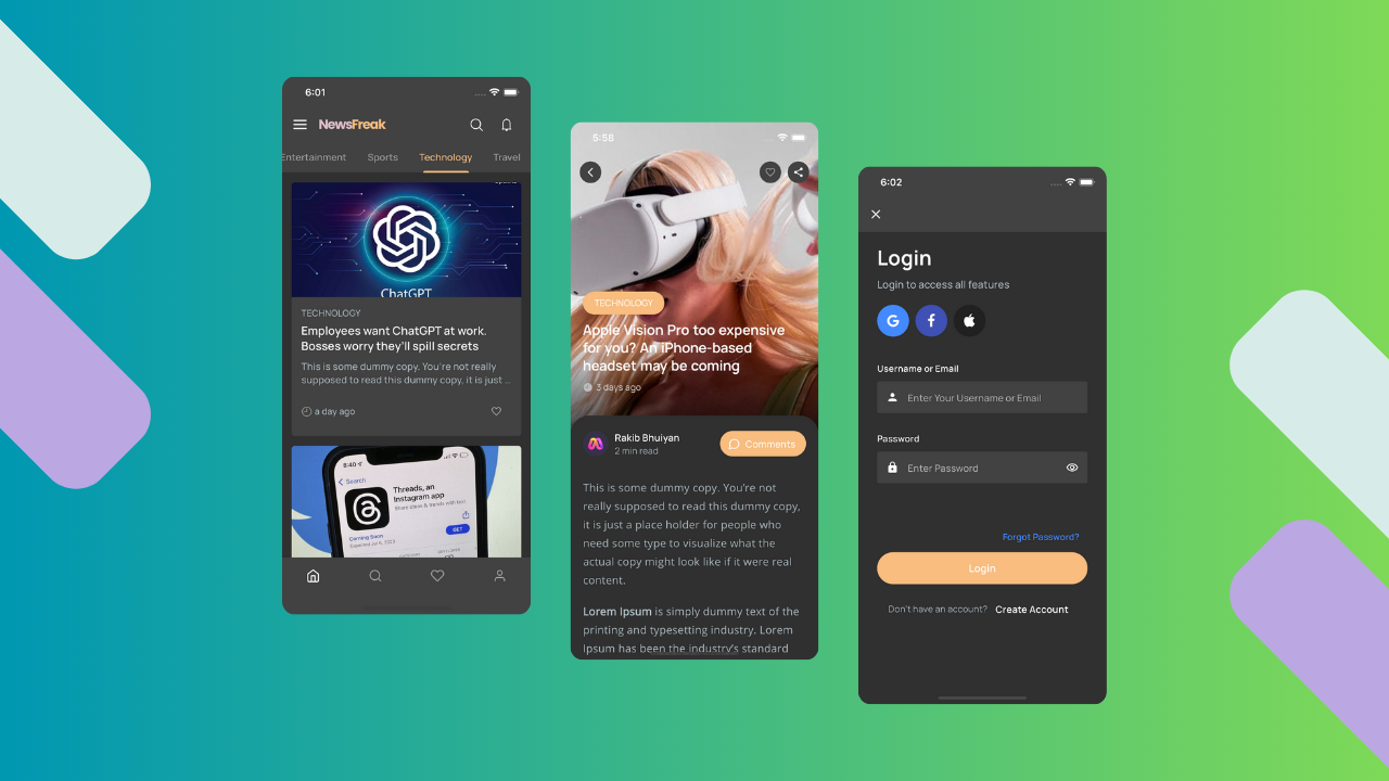 Newsfreak - Flutter Mobile App for WordPress by mrblab | CodeCanyon