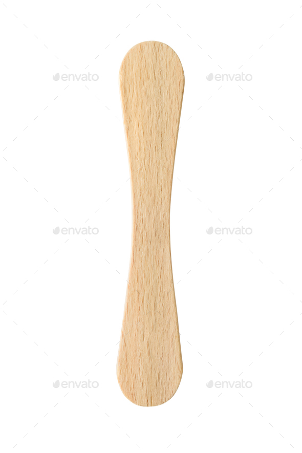 Wooden stick for ice cream popsicle isolated on a white background ...