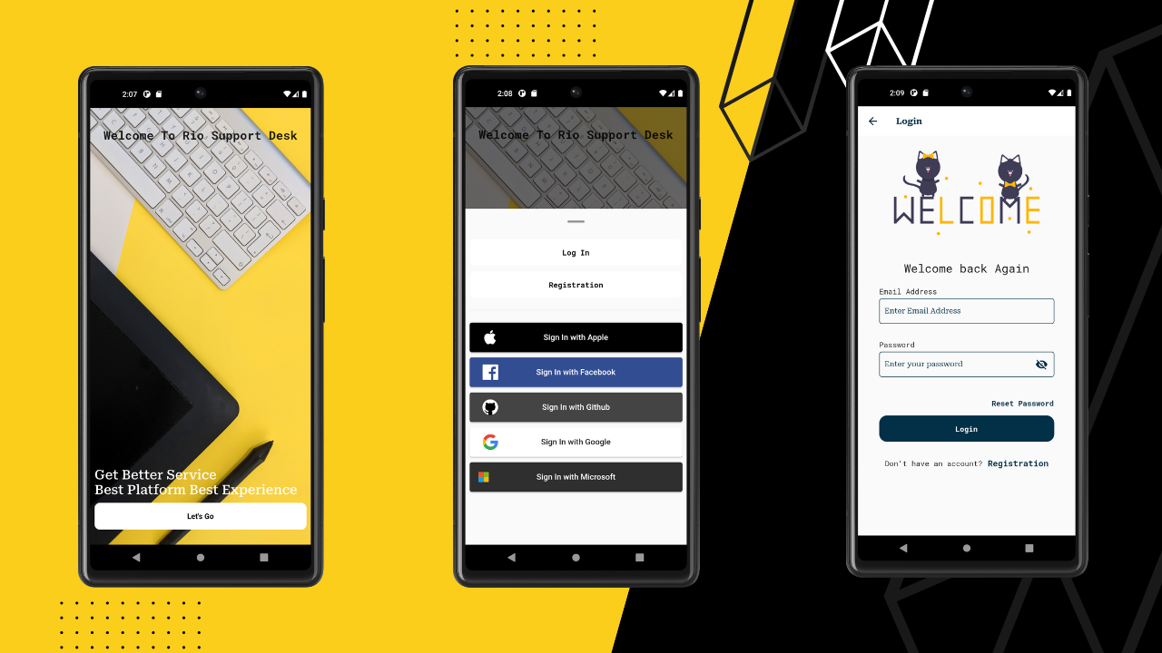 Rio Help Desk Ticketing Flutter App UI Template by 5leaf | CodeCanyon