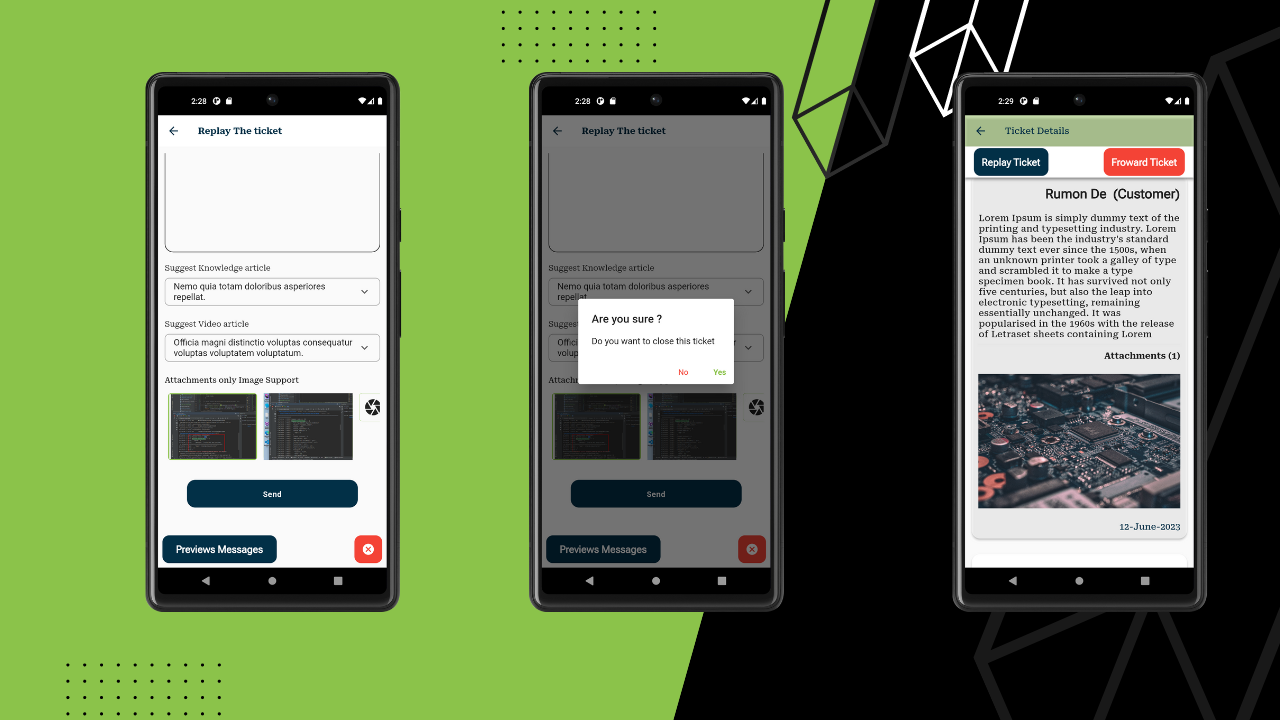Rio Help Desk Ticketing Flutter App UI Template by 5leaf | CodeCanyon